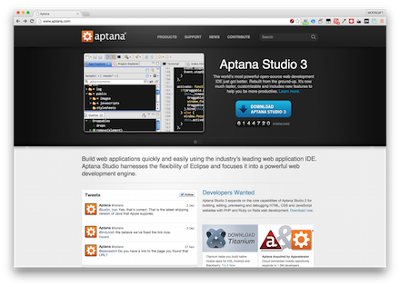 HTML5開発に適したIDEを探す（その5）「Aptana Studio」 | hifive開発者ブログ